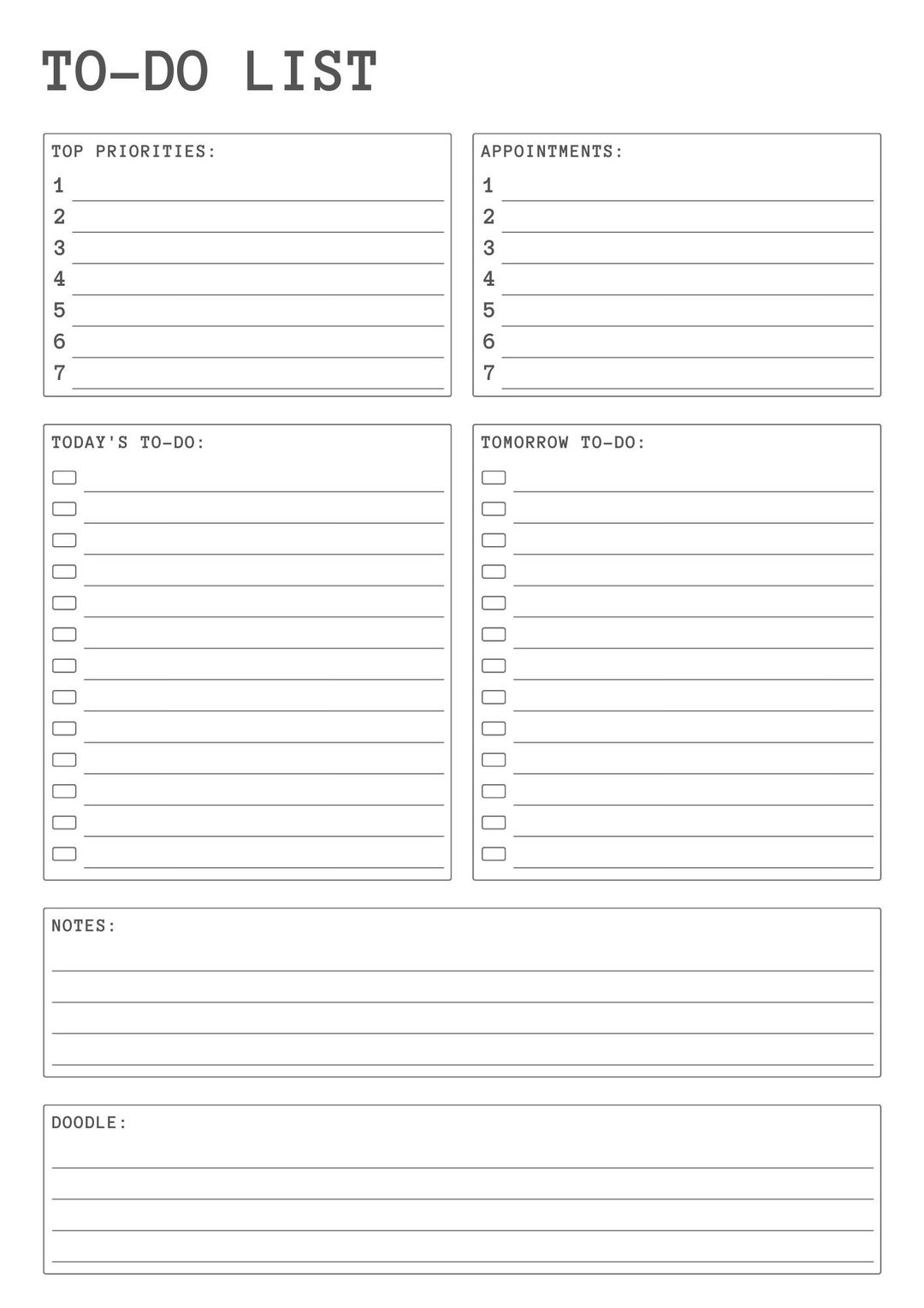 Basic To-do List - Etsy