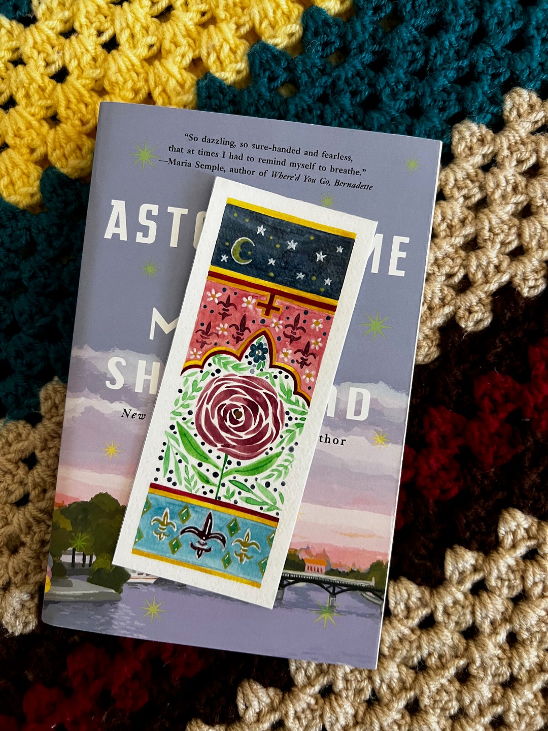 Hand Painted Bookmark illuminated Manuscript Series, Original Design - Etsy