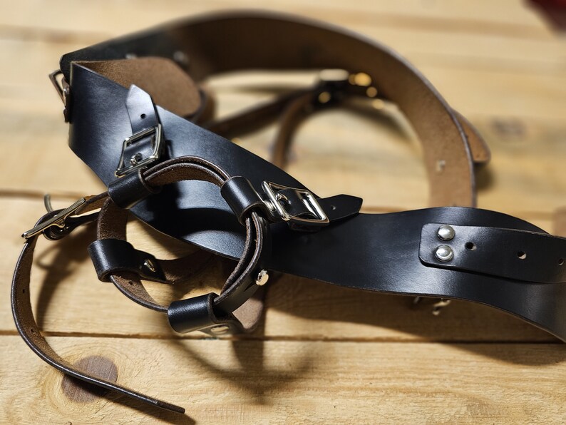 Leather Strapon Harness for Large Toys, Adjustable Strap on for Pegging - Etsy
