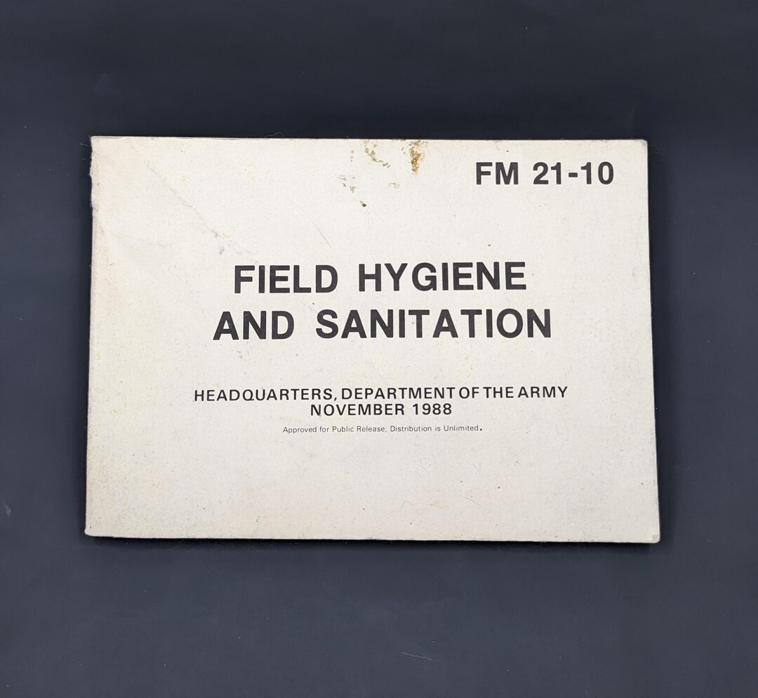 Vintage US Army Field Manual: Field Hygiene and Sanitation 1988 - Etsy