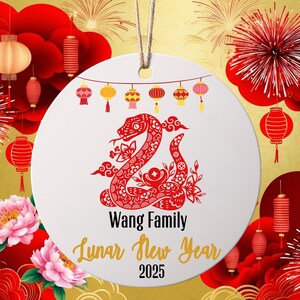 2025 Year of the Snake Ornament Custom Chinese New Year of the Snake ...