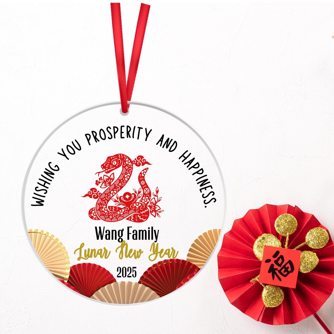 2025 Year of the Snake Ornament Custom Chinese New Year of the Snake ...