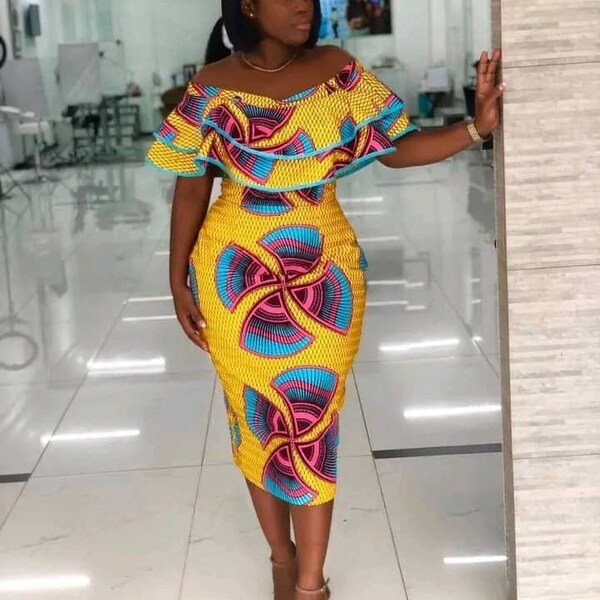 African Body Con Dress - Etsy