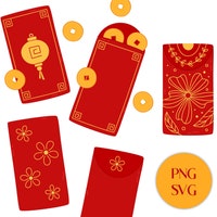 Printable Chinese Lunar New Year Red Envelope | Hong Bao Printable ...