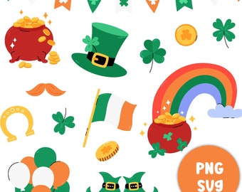 St Patricks Day Clipart PNG | Saint Patricks Clip Art Digital Download ...