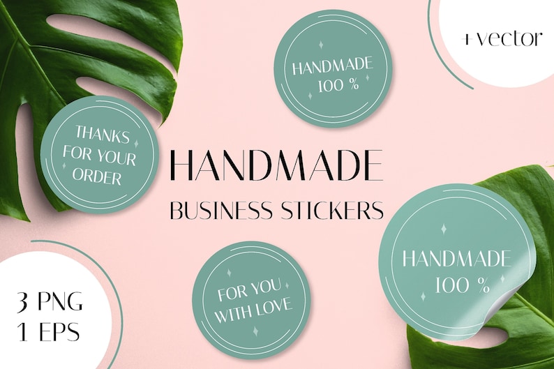 Handmade Business Stickers Pack | Home Maker PNG Printable Labels ...