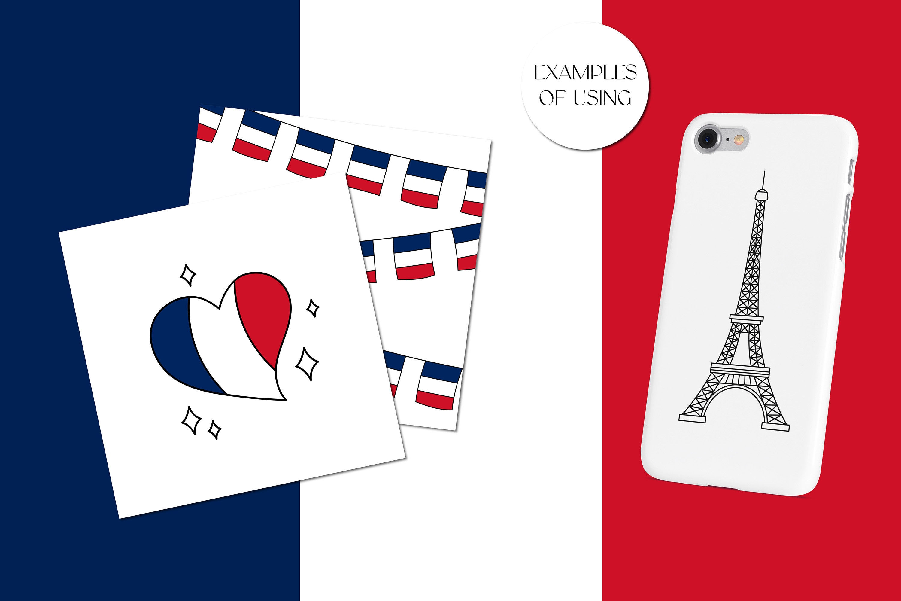 France Clip Art PNG French Clipart Doodle Elements Bundle | National ...