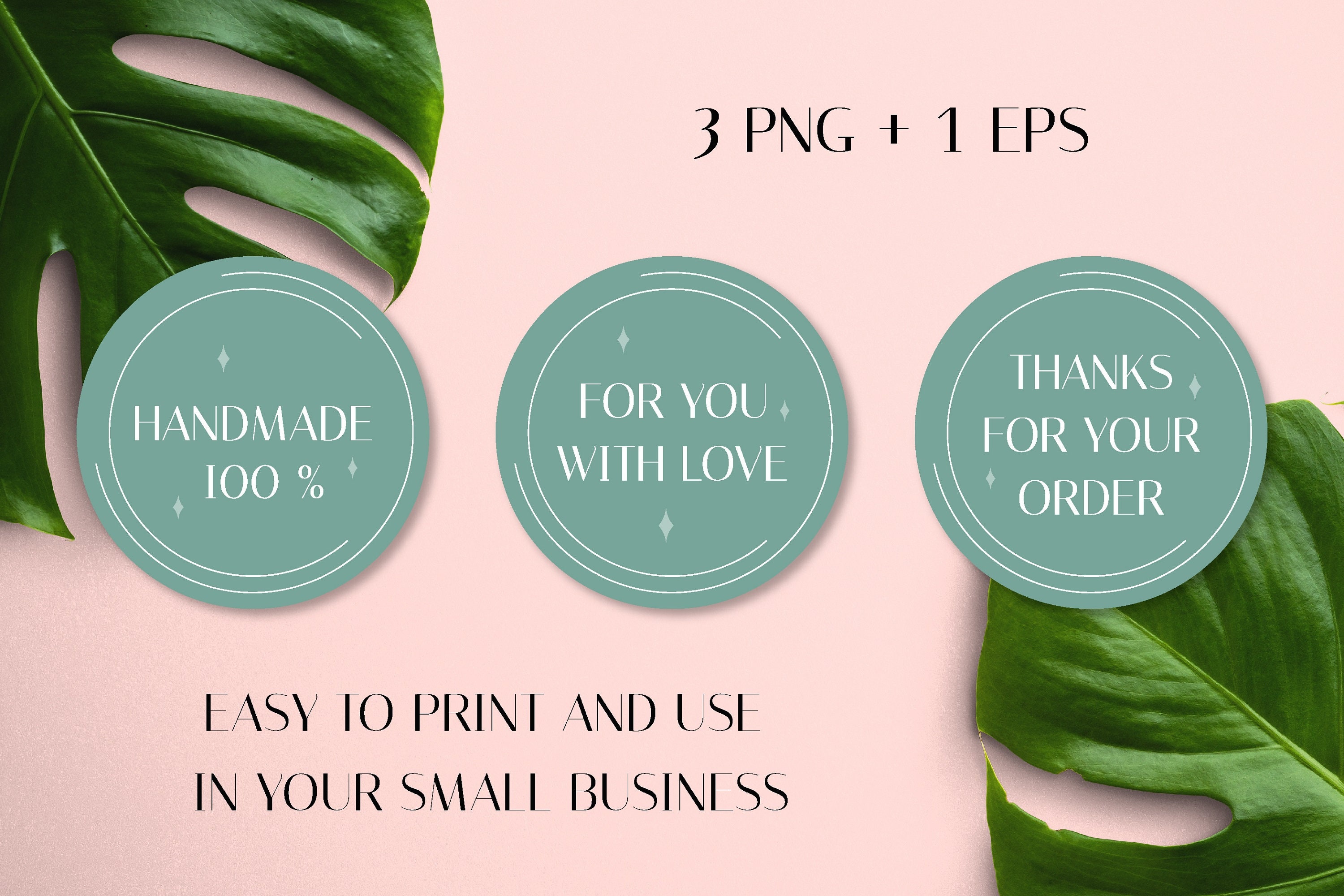 Handmade Business Stickers Pack | Home Maker PNG Printable Labels ...