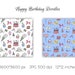 Happy Birthday Digital Paper Bday JPG Doodle Patterns Collection for ...
