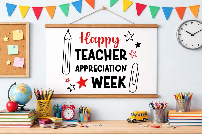 Happy Teacher Appreciation Week SVG | Teacher Gift Print PNG, School ...