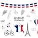 France Clip Art PNG French Clipart Doodle Elements Bundle | National ...