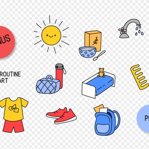 Before School Checklist Printable | Kids Morning Routine Chart PDF ...