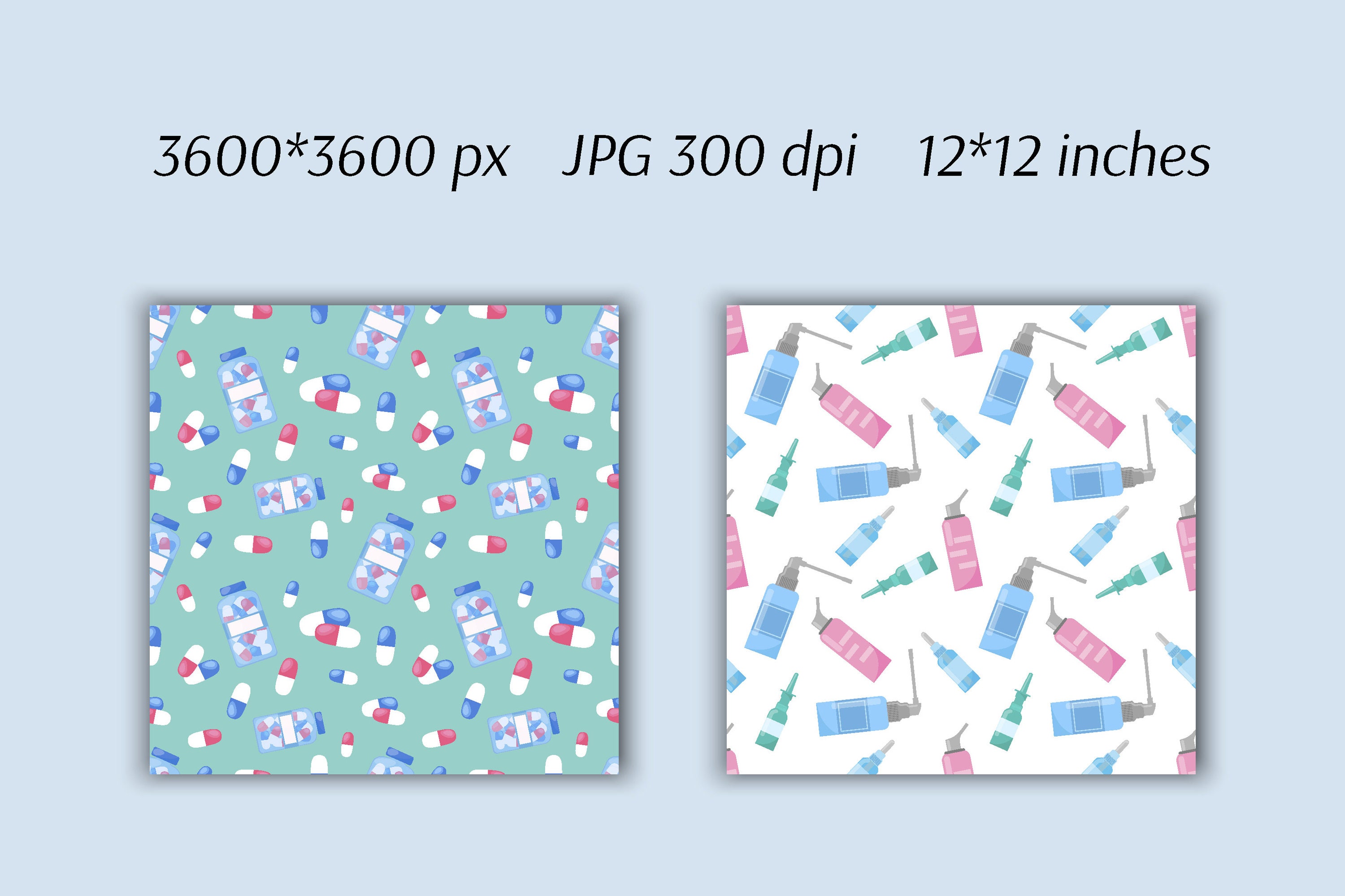 Pharmacy Digital Paper Medical Patterns JPG Pills Medicines Backgrounds ...