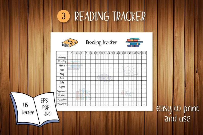 Reading Log Journal for Kids Printable | Print Template PDF Vector for ...