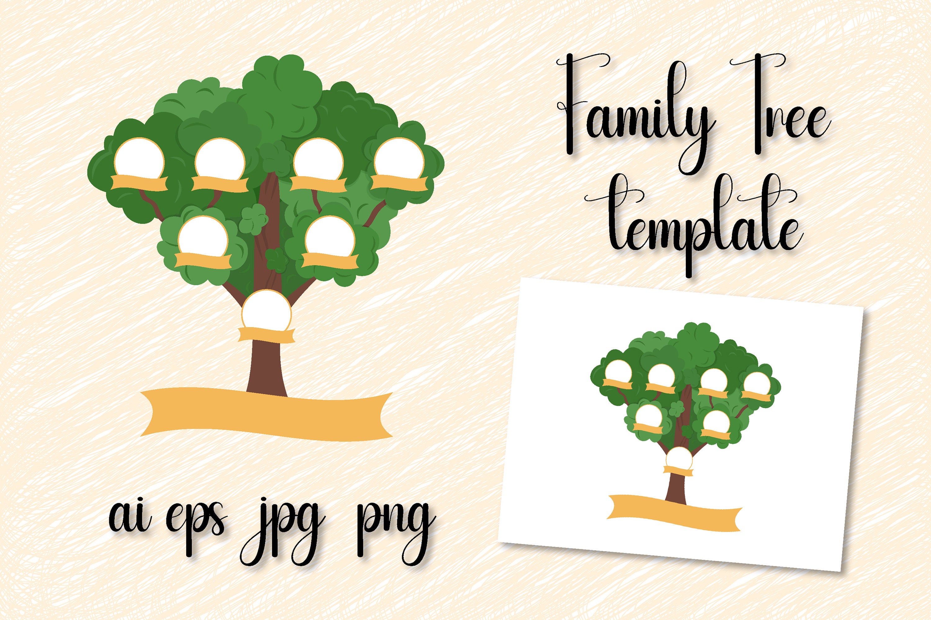 Family Tree Template Printable Genealogical Tree Editable Worksheet for ...