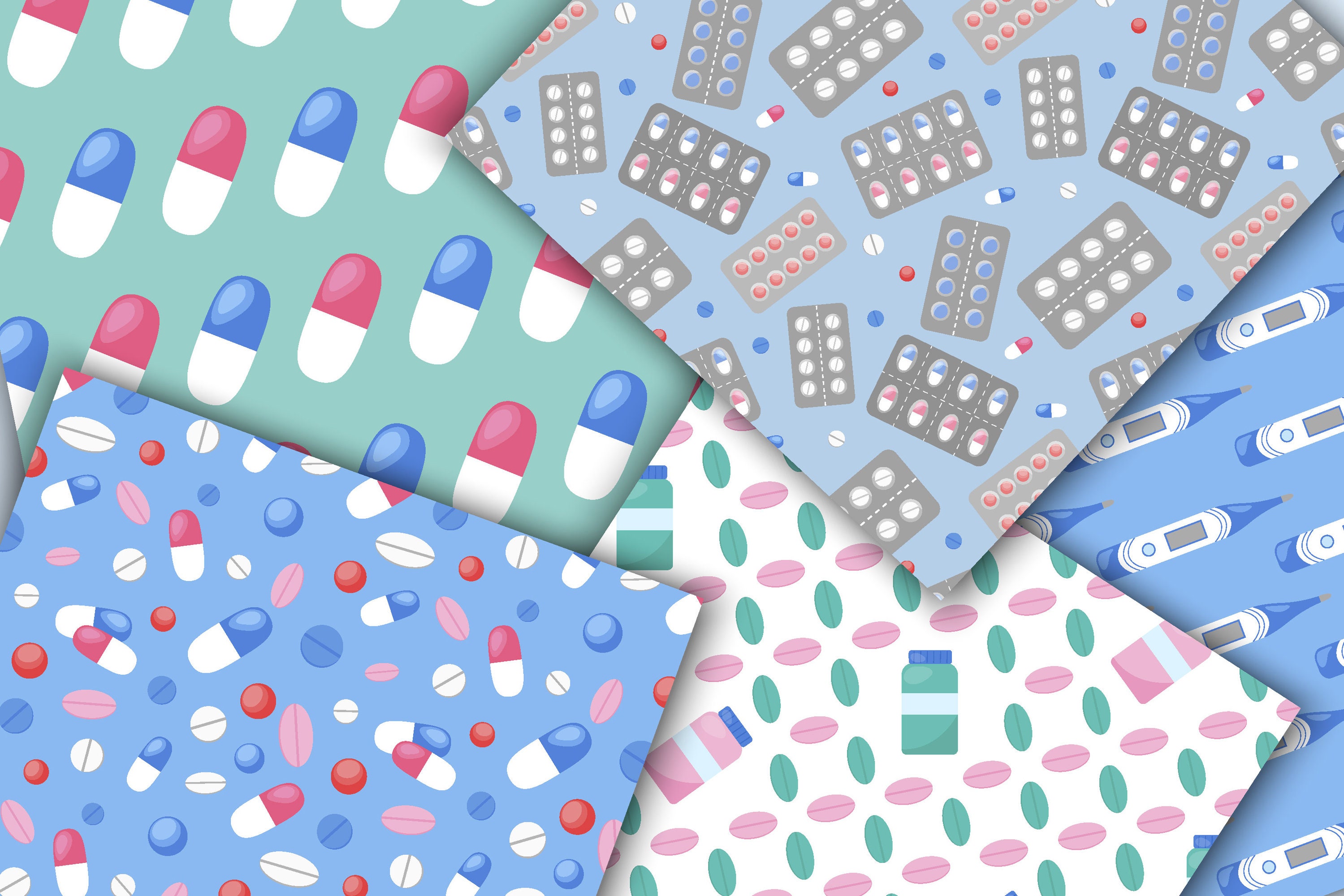 Pharmacy Digital Paper Medical Patterns JPG Pills Medicines Backgrounds ...