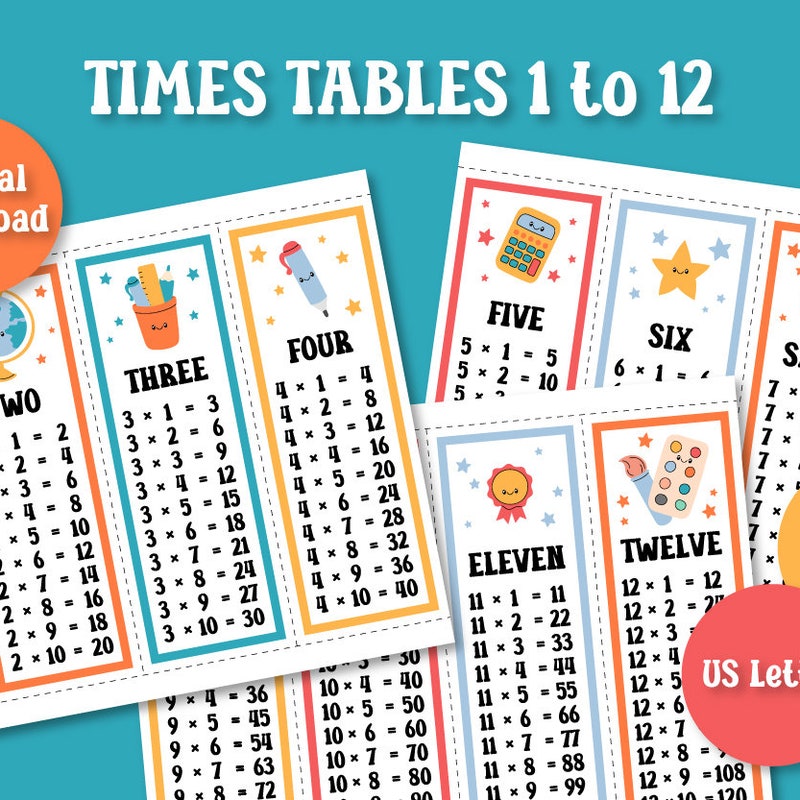 Multiplication Chart - Etsy