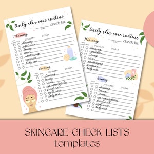 Skincare Daily Checklist Templates | JPG, PDF & Vector EPS Skin Care ...