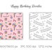 Happy Birthday Digital Paper Bday JPG Doodle Patterns Collection for ...