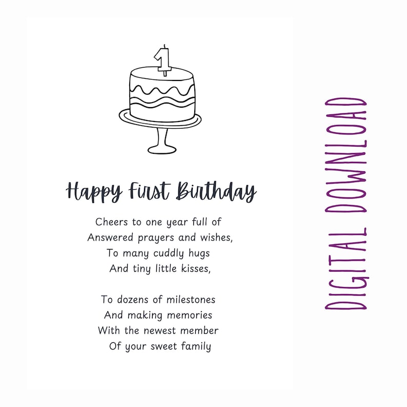 Christian First Birthday Card Digital, Rainbow Baby 1st Birthday, First ...