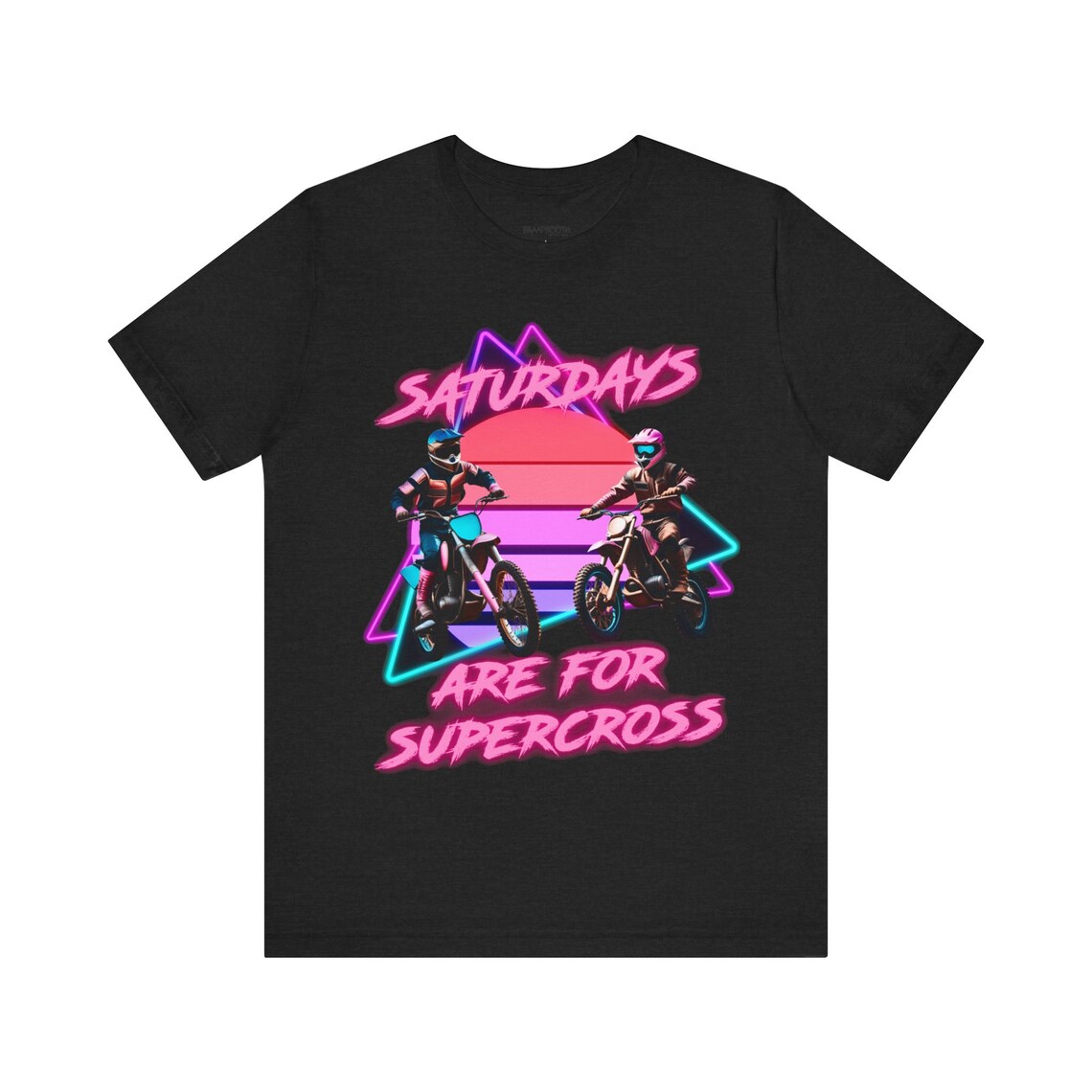Synthwave Retro Saturdays Are for Supercross Shirt, Unisex Jersey Short ...