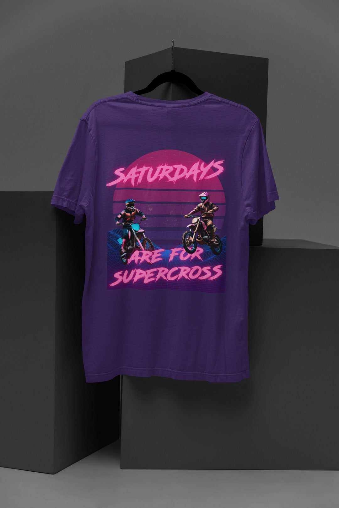 Retro Synthwave Saturdays Are for Supercross Unisex Jersey Short Sleeve ...