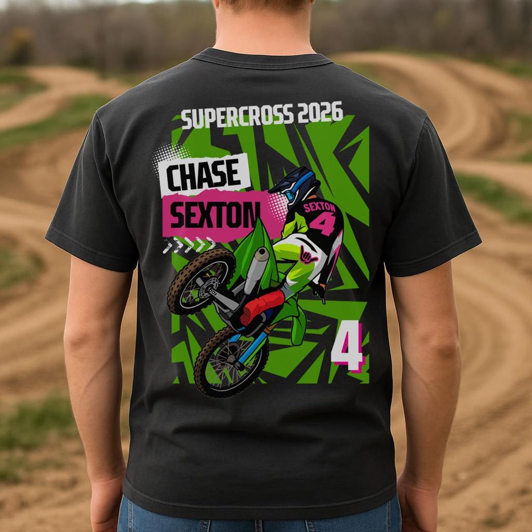 Chase Sexton Supercross 2026 T-shirt | Motocross Racing Tee | BACK ...