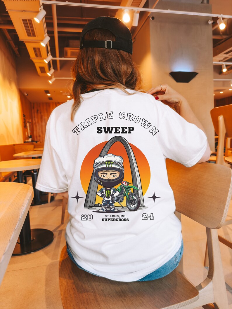 Unisex Comfort Color Levi Kitchen Triple Crown Sweep Supercross Shirt ...