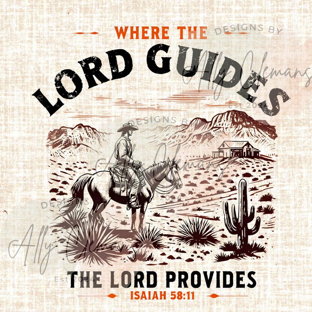 Christian Cowboy PNG, Western Scripture Design PNG, Vintage PNG, Rugged ...
