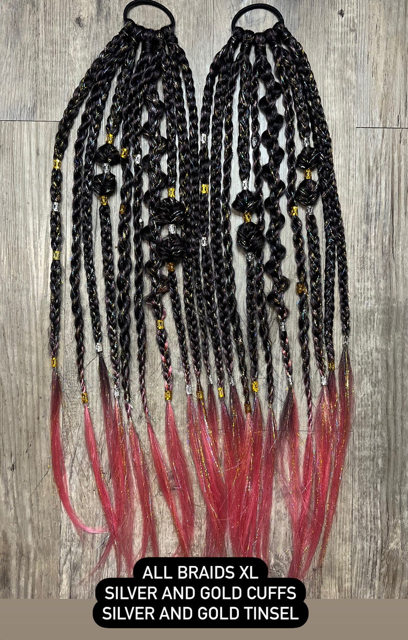 CUSTOM Tie in Rave Braid Hair Extensions - Etsy