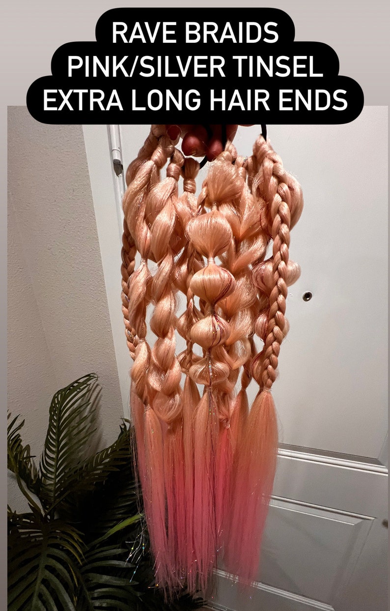 CUSTOM Tie in Rave Braid Hair Extensions - Etsy