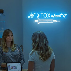 Lets TOX About It, Neon Lights Signs, Botox Sign, Botox Neon Sign, Med ...