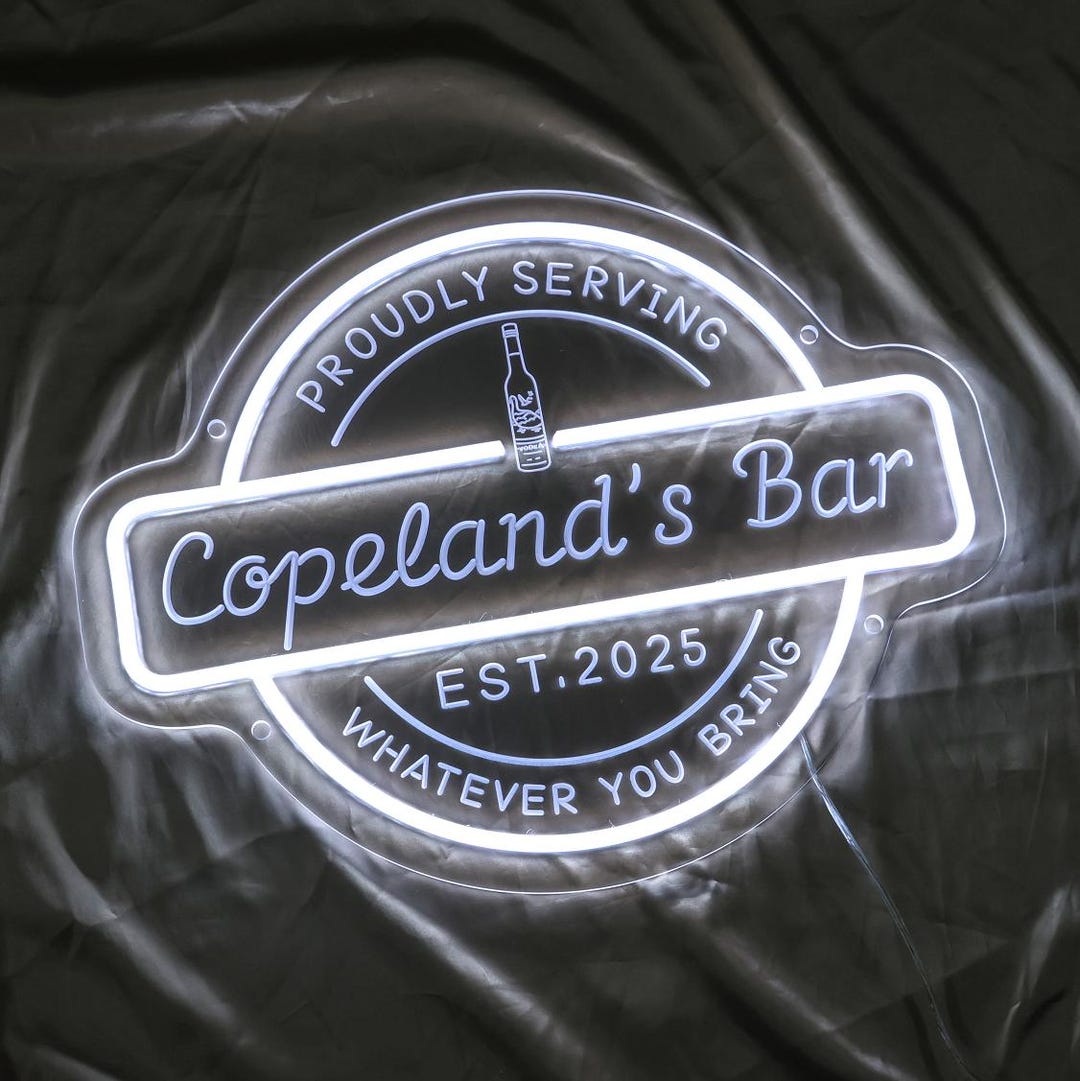 Custom Neon Bar Sign: Personalized Home Bar Decor - Etsy