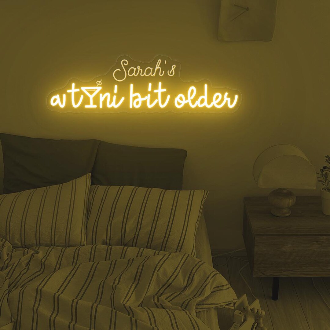 Custom 'tini Bit Older' LED Neon Sign: Martini Bar Decor - Etsy