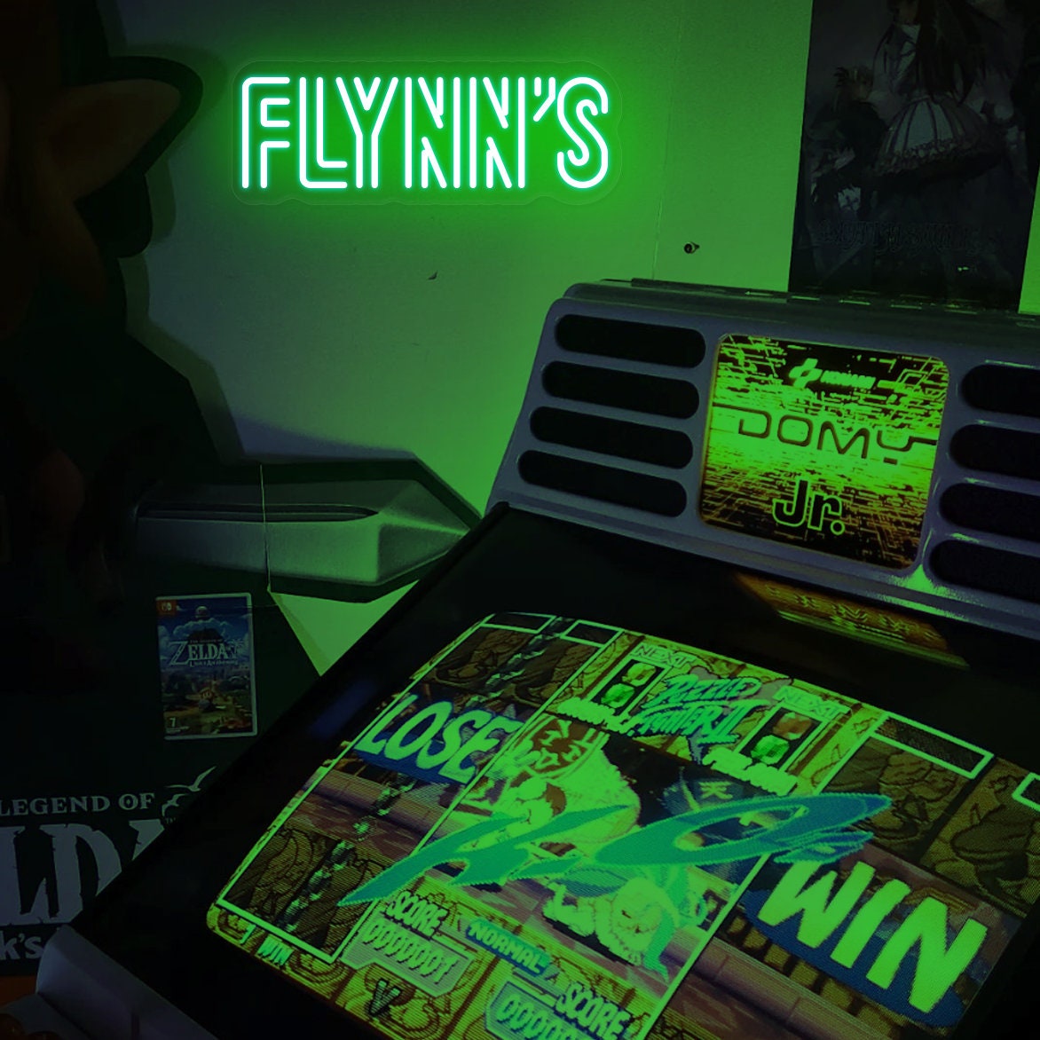 Flynn's Arcade LED Neon Sign, Game Room Neon Sign, Gift for Gamer ...