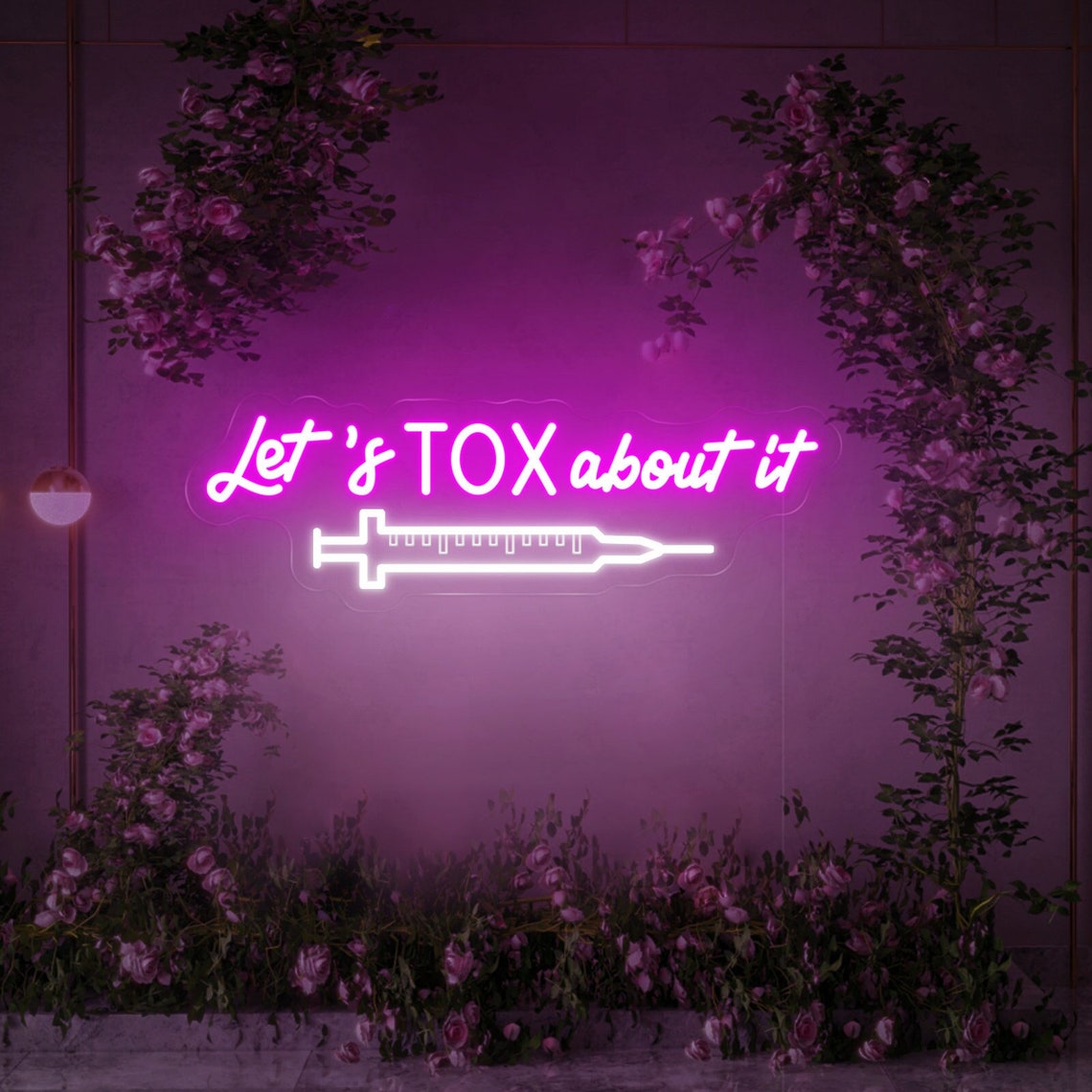 Lets TOX About It, Neon Lights Signs, Botox Sign, Botox Neon Sign, Med ...