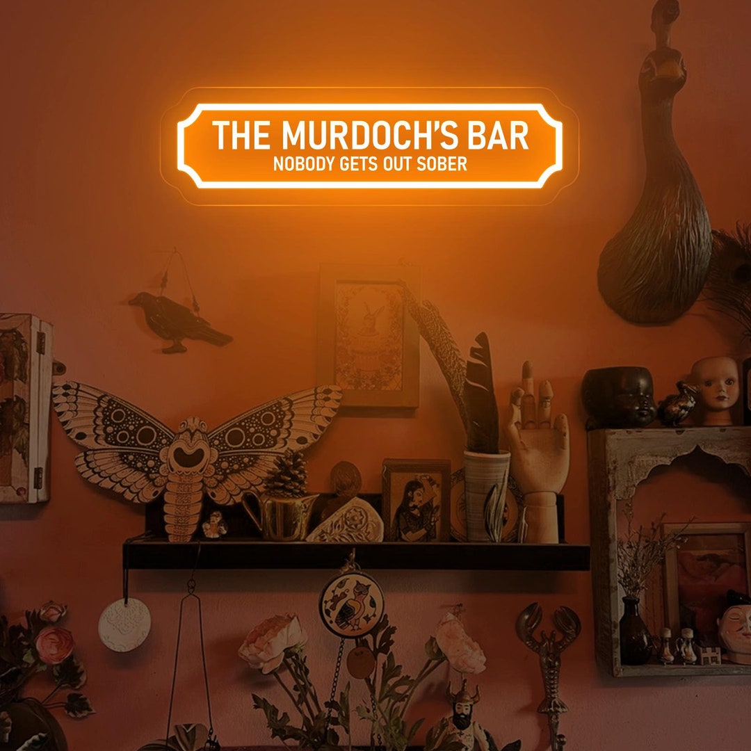 Custom Street Bar Name Sign, Neon Bar Sign, Vintage Street Name Sign ...