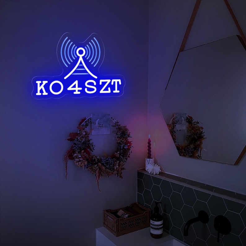 Custom Ham Radio LED Sign: Personalized Call Sign Decor - Etsy