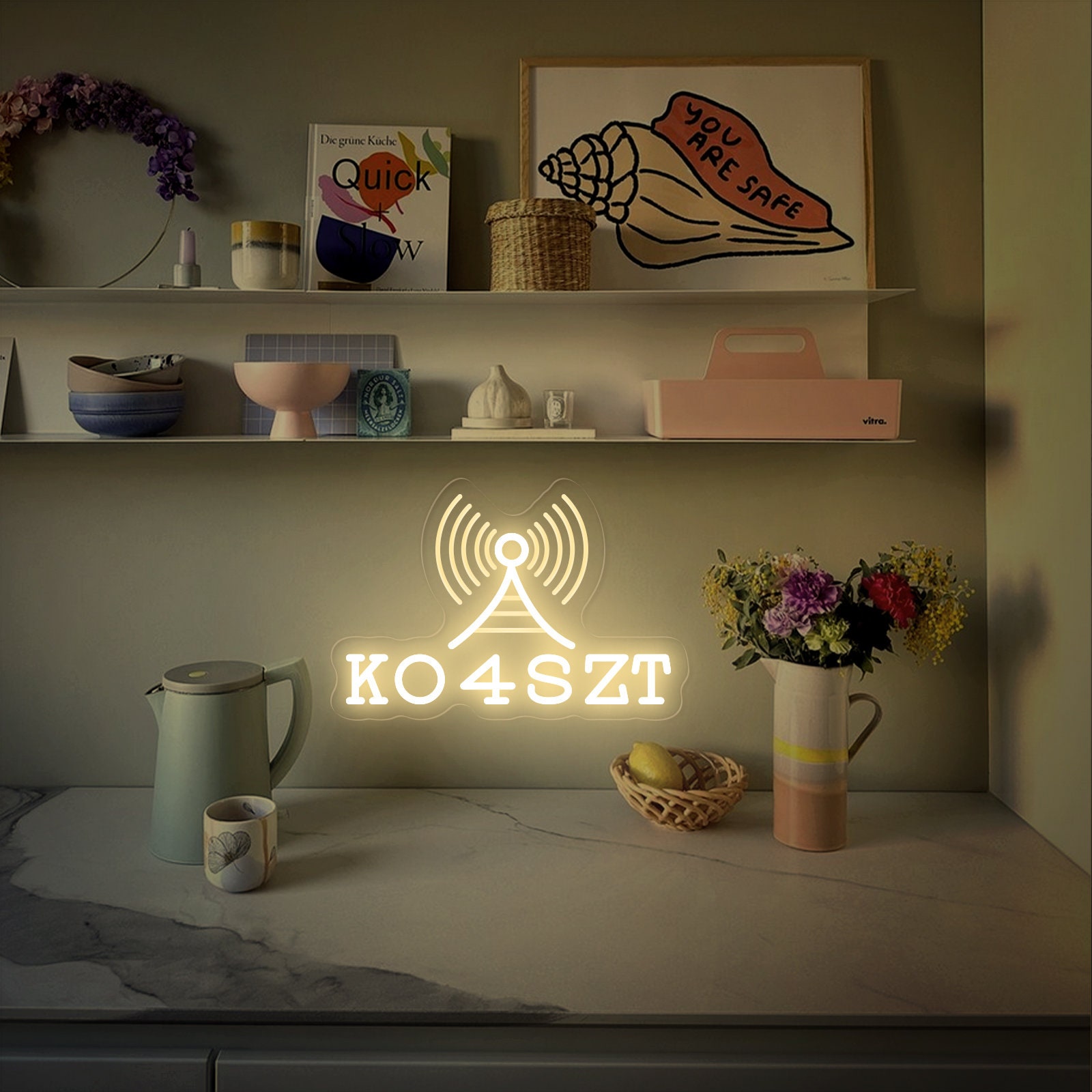 Custom Ham Radio LED Sign: Personalized Call Sign Decor - Etsy