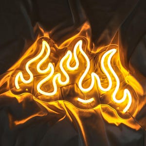 Fire Neon Sign, LED Neon Sign, Fire Neon Light, Hot Neon Sign ...