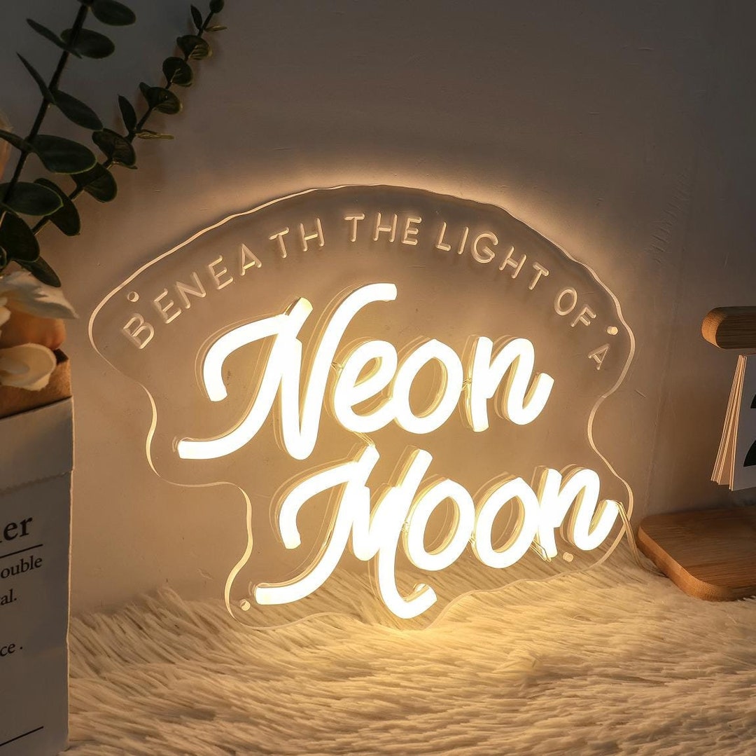 Neon Moon LED Sign: Wild Western Room Decor - Etsy