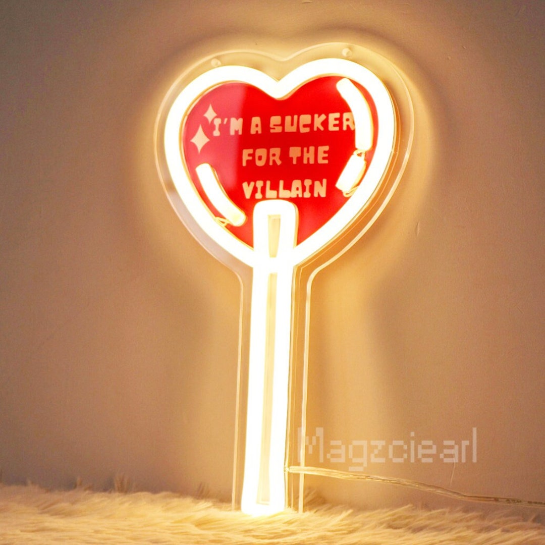 Sucker for Villains Neon Sign | I'm a Sucker For…| Bookish Gift ...