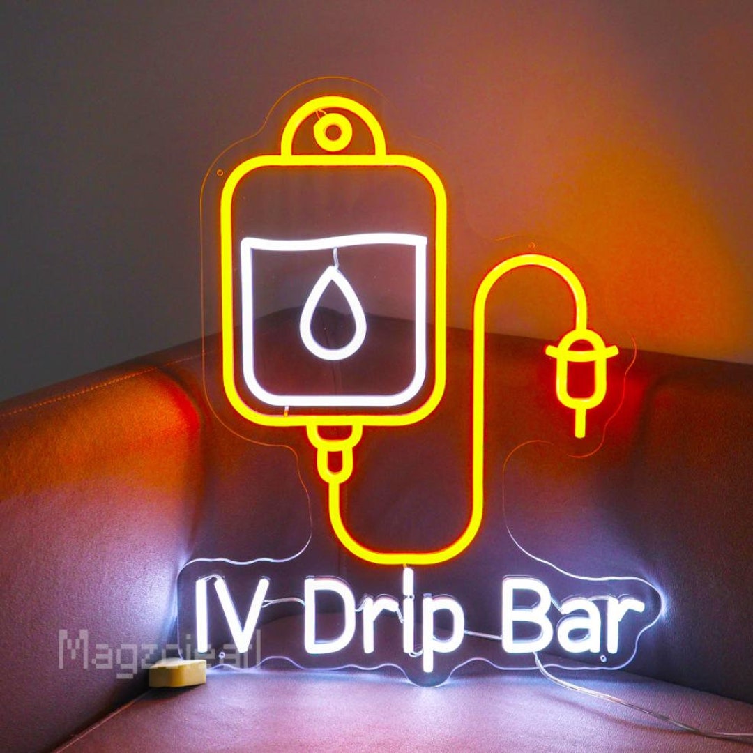 IV Drip Bar Neon Sign, IV Therapy Led Sign, Beauty Salon Decor, Nurse ...