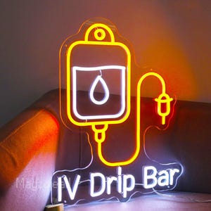 IV Drip Bar Neon Sign, IV Therapy Led Sign, Beauty Salon Decor, Nurse ...