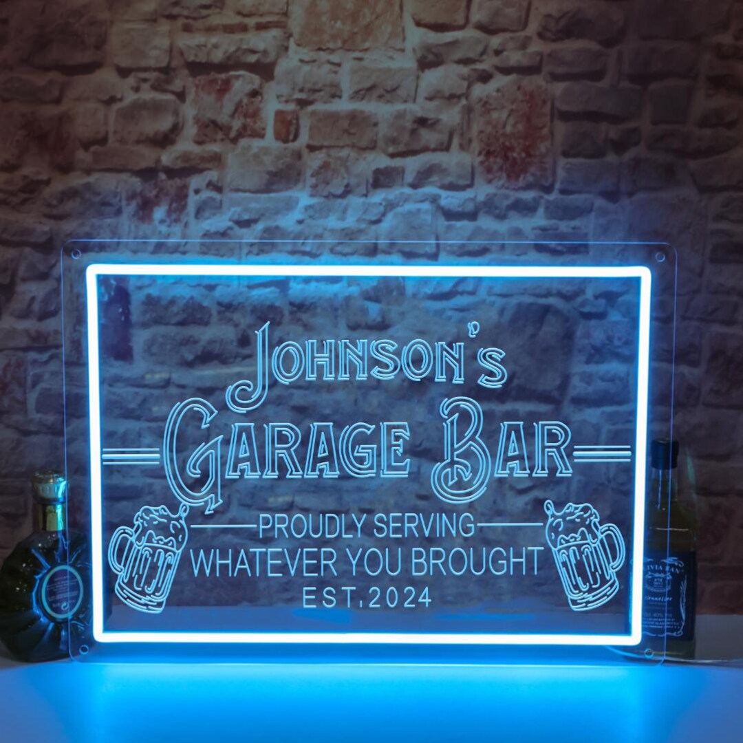 Personalized Garage Bar LED Neon Sign: Home Bar Decor - Etsy UK