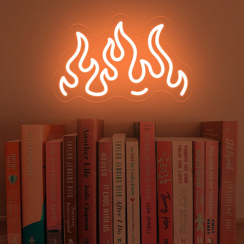 Fire Neon Sign, LED Neon Sign, Fire Neon Light, Hot Neon Sign ...
