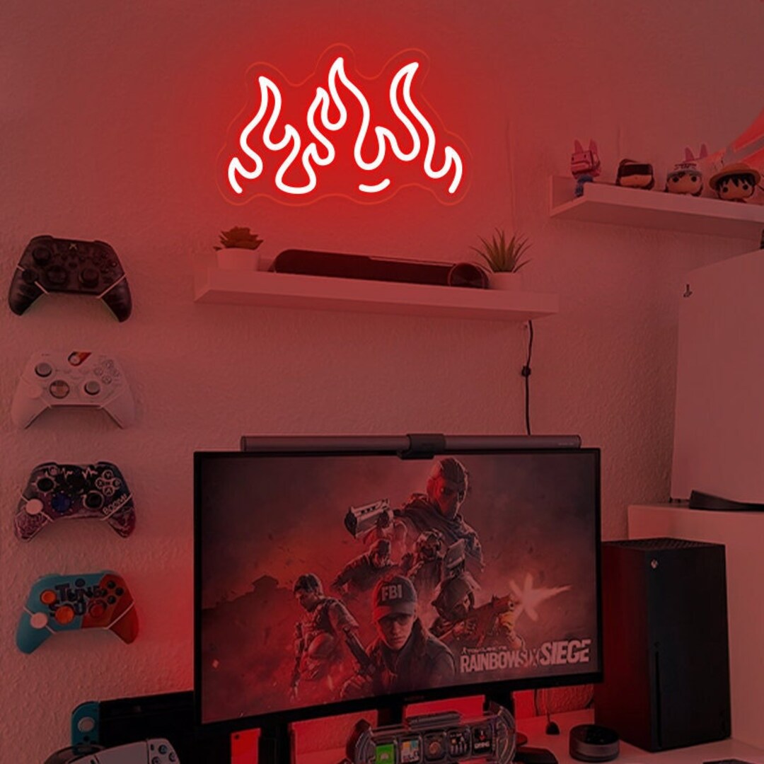 Fire Neon Sign, LED Neon Sign, Fire Neon Light, Hot Neon Sign ...