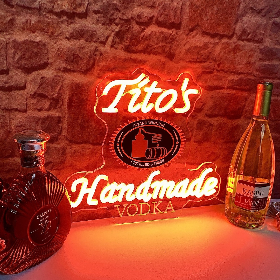 Custom Titos Vodka Neon Sign Custom Bar Neon Light Vodka Led Light ...