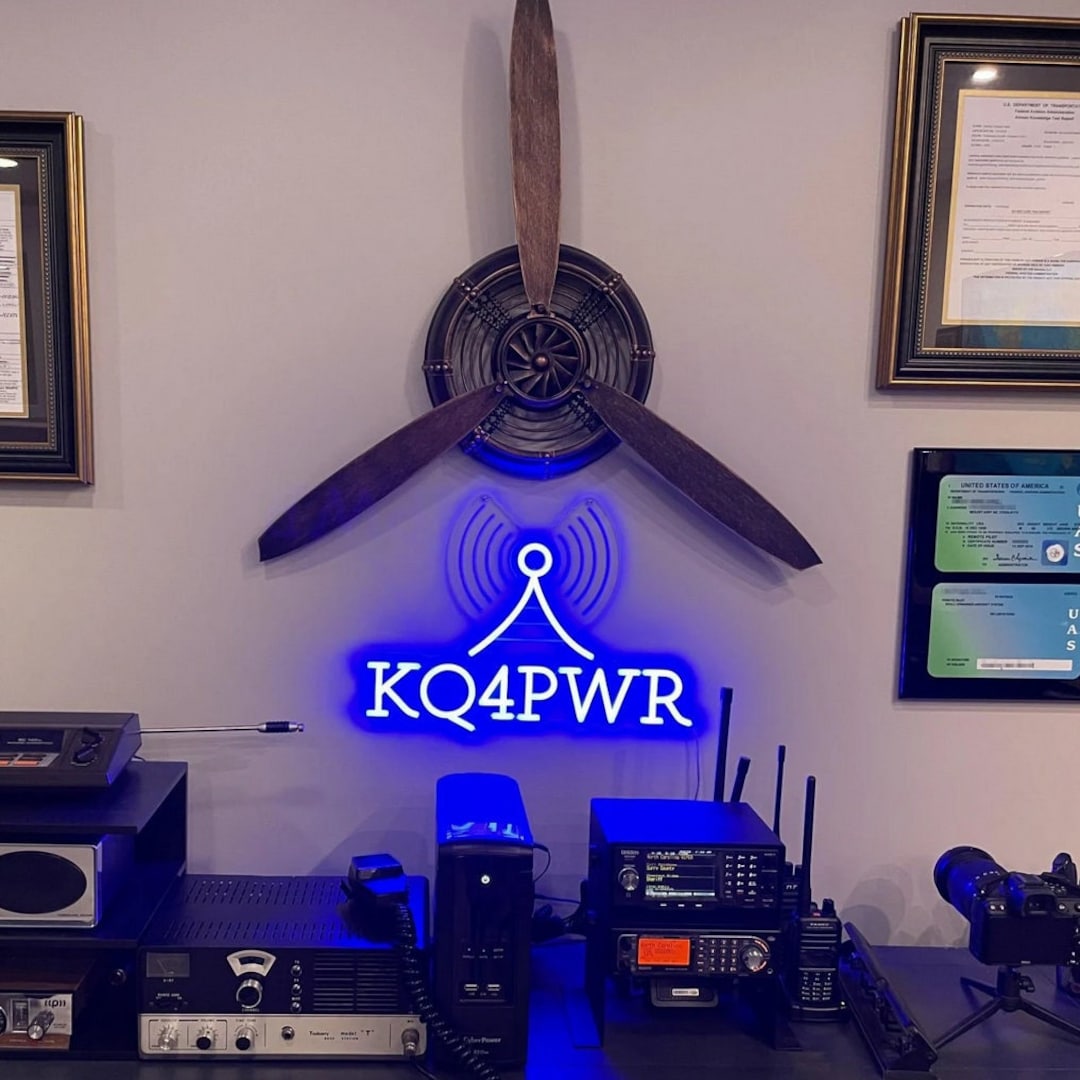 Custom Ham Radio LED Sign: Personalized Call Sign Decor - Etsy