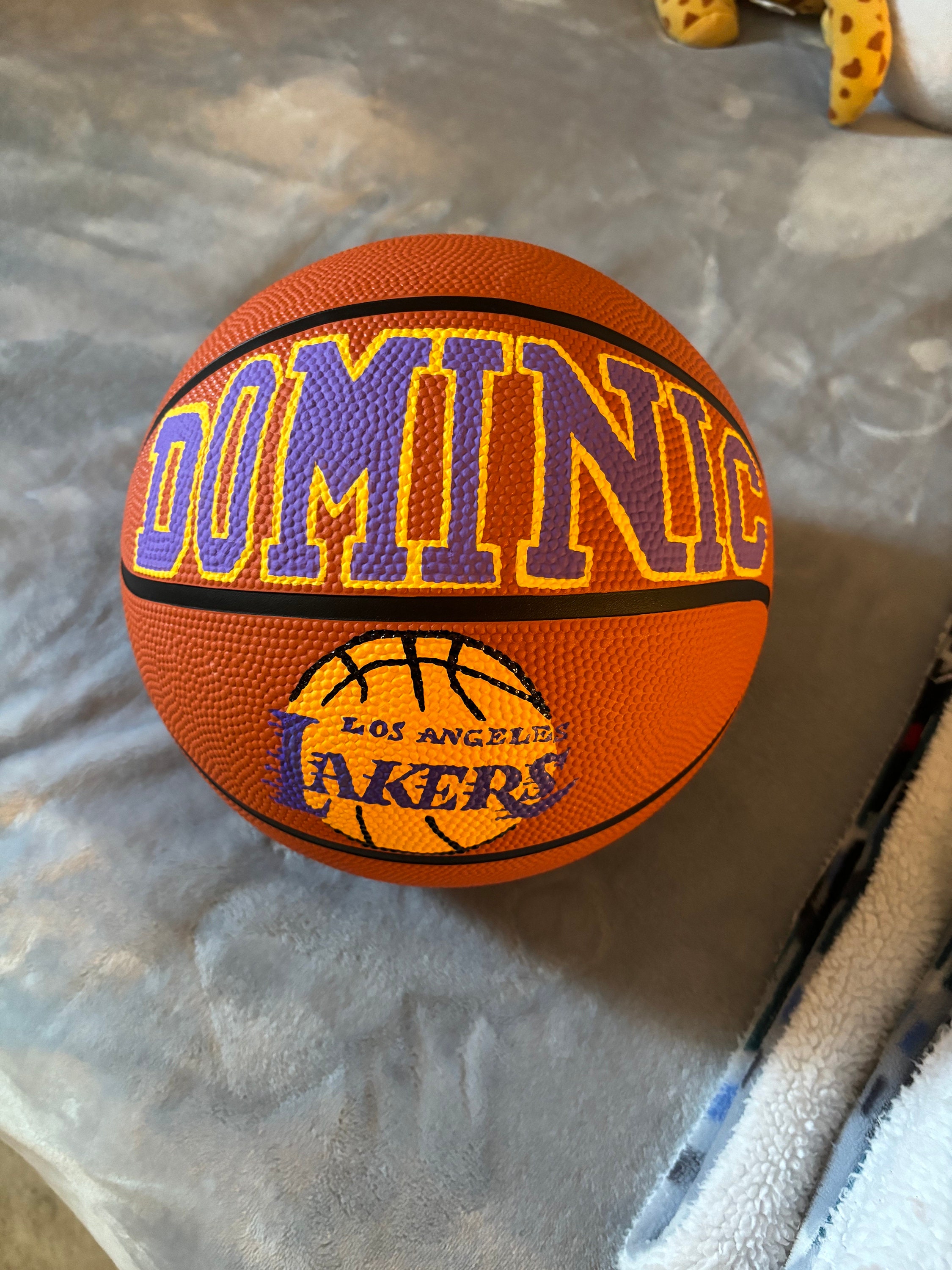 Custom Basketball With Name and Team Logo Handpainted Personalized Gift ...
